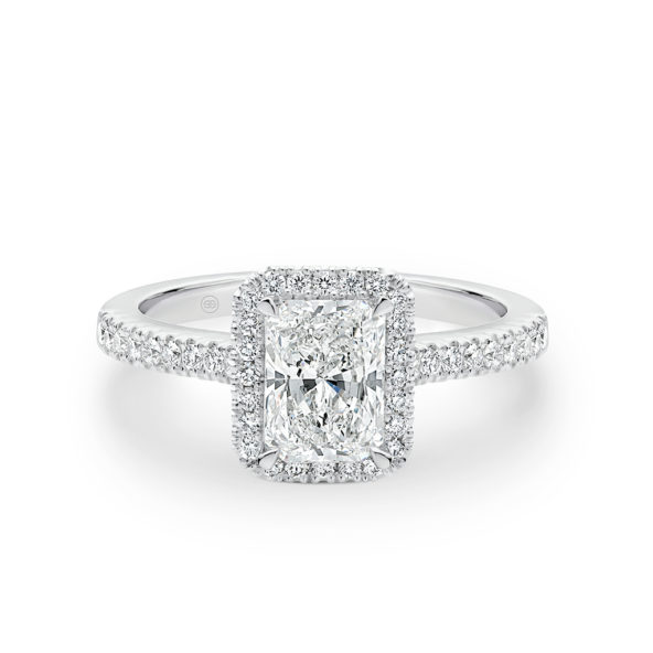 Radiant Cut Halo Diamond Engagement Ring - Gregory Jewellers