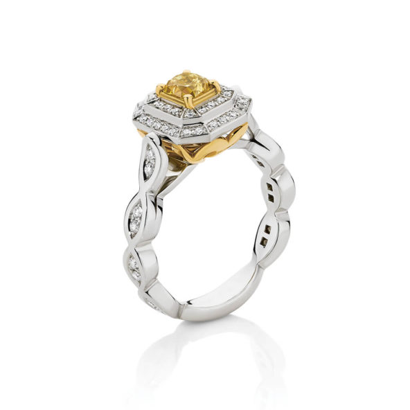 Gregory Heritage 1991 Ring HERITAGE 91' Fancy Yellow Radiant Diamond in ...