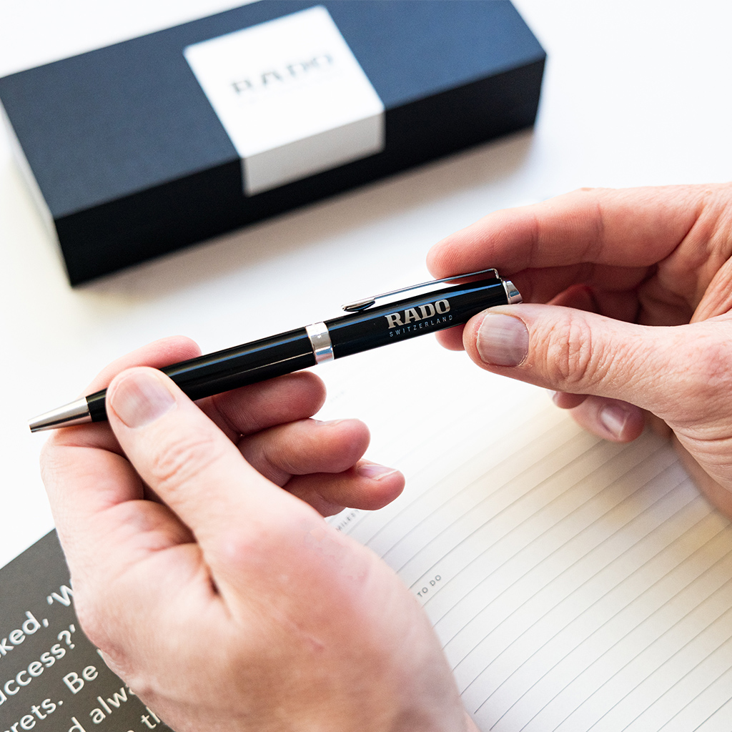 Rado Florence Quartz 30mm Black Dial with Diamonds Gold PVD Bracelet