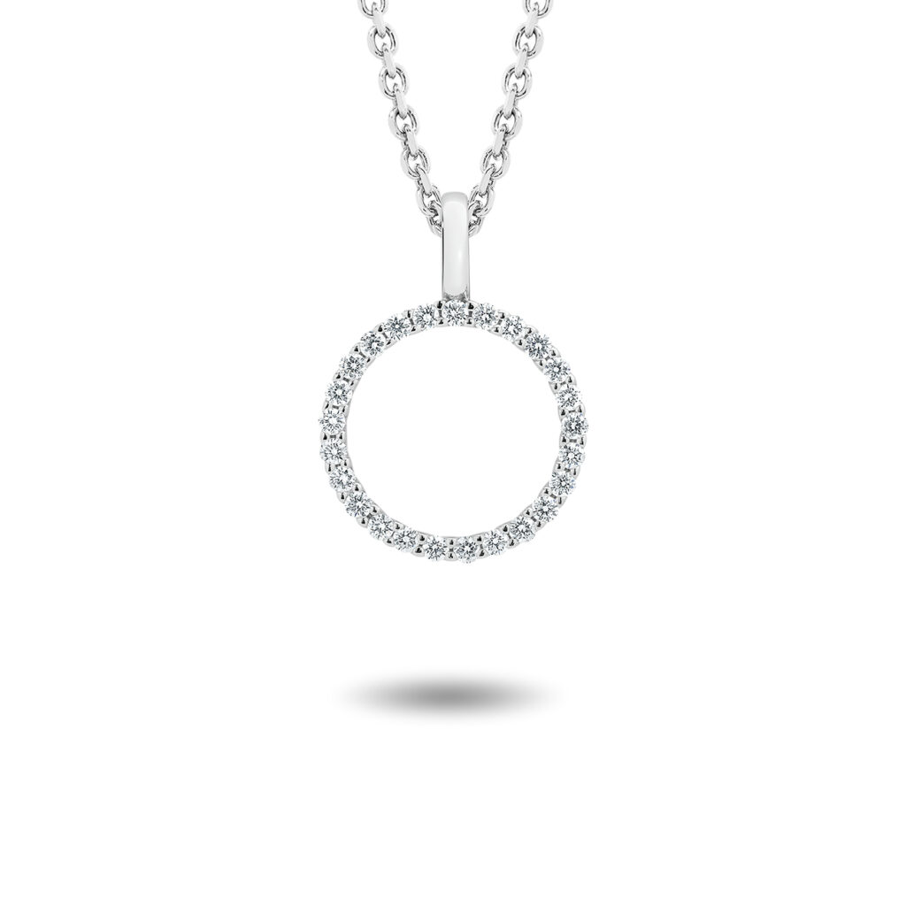 Diamond Eternity Pendant In 18K White Gold 0.25ct TW | Gregory Jewellers