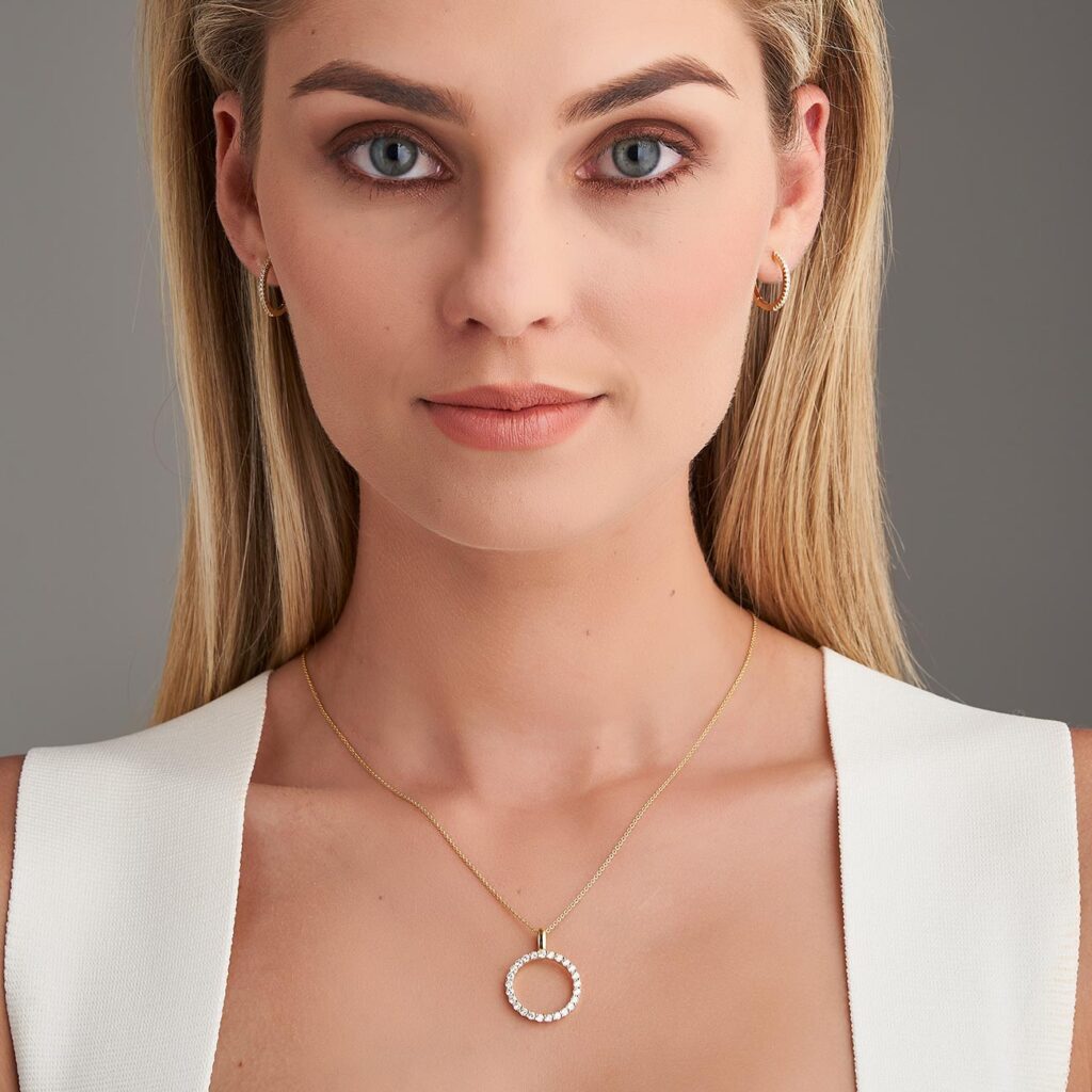 Diamond Eternity Pendant In 18K Yellow Gold | Gregory Jewellers