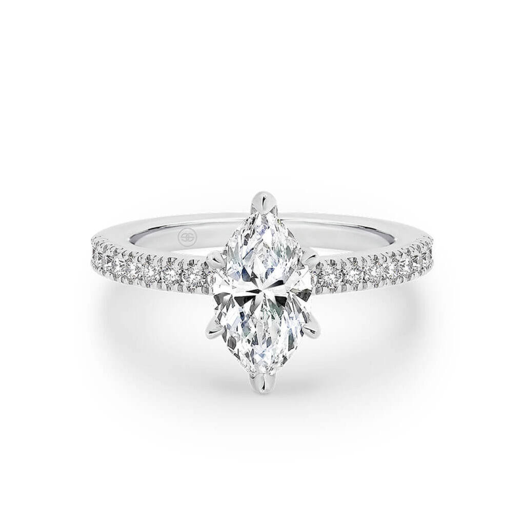 Marquise Cut Diamond Band Engagement Ring - Gregory Jewellers