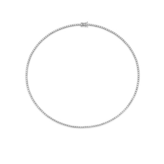 Round Brilliant Diamond Tennis Necklace 7ct - Gregory Jewellers