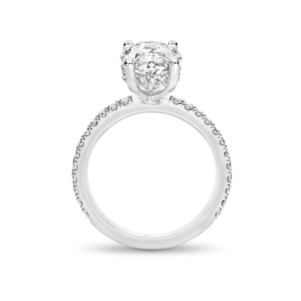 Destiny Oval Brilliant Lab Diamond Hidden Halo Engagement Ring
