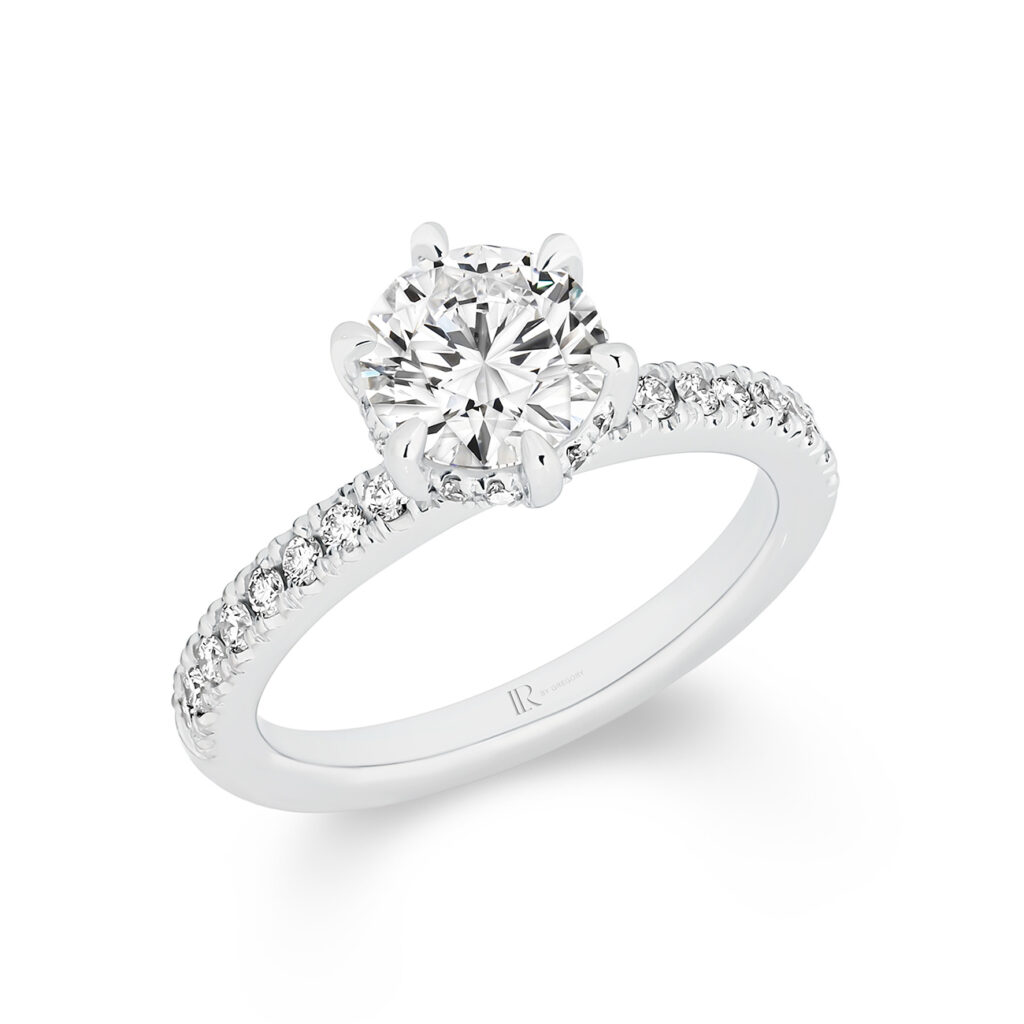 Destiny Round Brilliant Lab Diamond Halo Engagement Ring