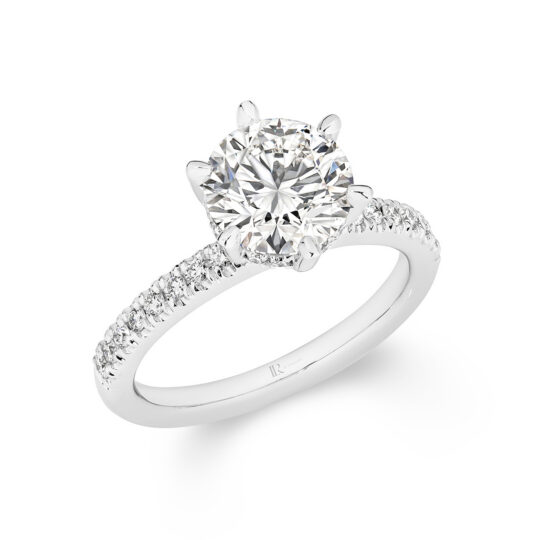 Destiny Round Brilliant Lab Diamond Halo Engagement Ring