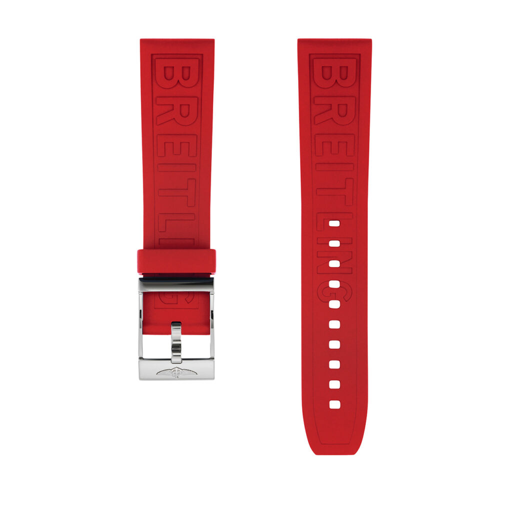 Breitling Red Diver Pro Rubber Watch Strap 22mm