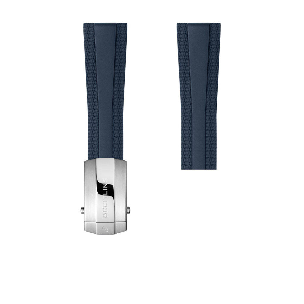 Breitling Blue Rubber Watch Strap 22mm