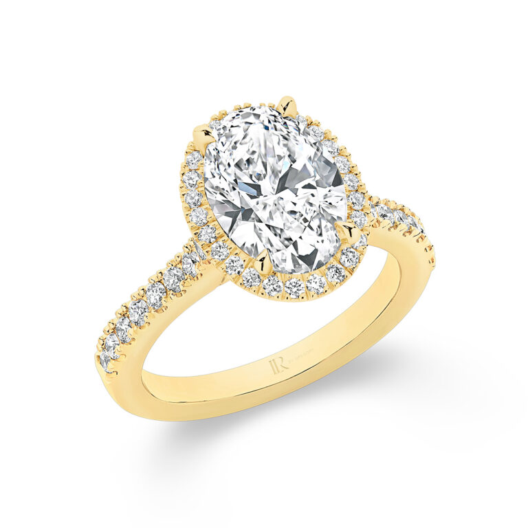 Infinity Oval Brilliant Lab Diamond Halo Engagement Ring