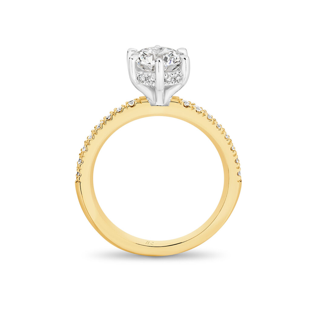 Destiny Round Brilliant Lab Diamond Halo Engagement Ring