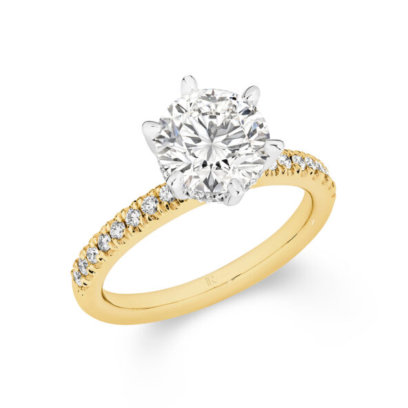 Destiny Round Brilliant Lab Diamond Halo Engagement Ring