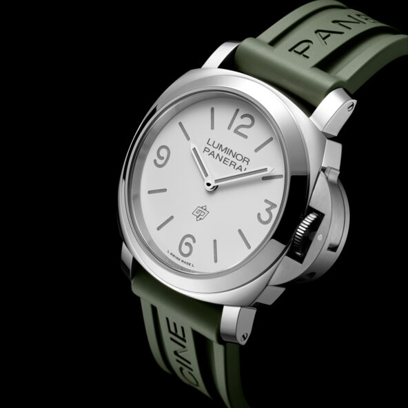 Panerai Luminor Base Logo 44mm - Silver with Green Strap