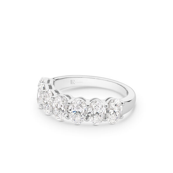 Oval Brilliant Lab Diamond Claw Set Band - Gregory Jewellers