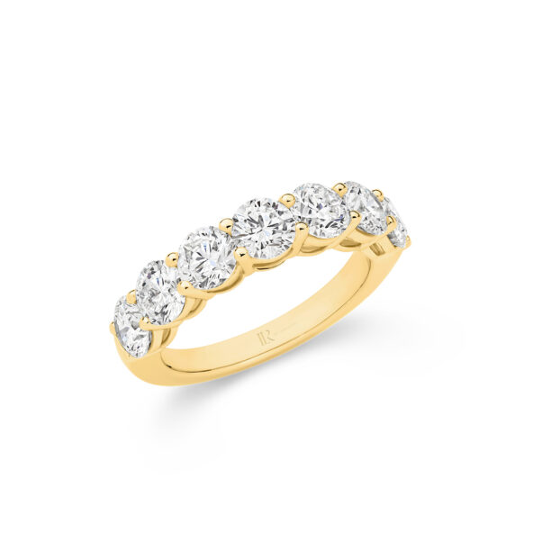 Round Brilliant Lab Diamond Claw Set Band - Gregory Jewellers