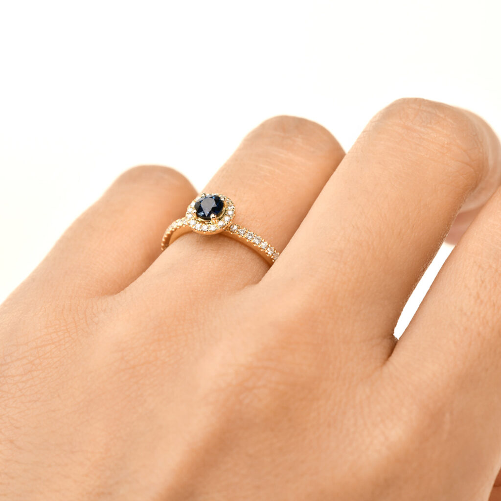 Blue Australian Sapphire Clarissa Ring - Gregory Jewellers